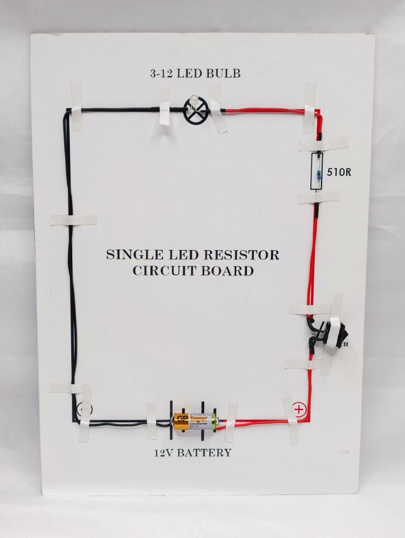 SINGLE CIRCUIT BOARD with 510R RESISTOR, BEST FOR EXPERIMENT SCIENCE ...