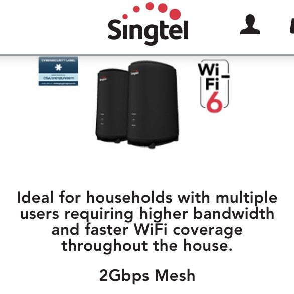 Singtel Wi-Fi 6 Mesh Extender AP5690W Dual-Pack, Computers & Tech ...