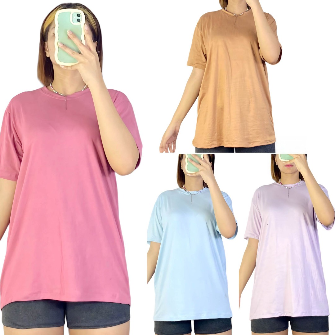 S-L Pastel Color Oversized Korean Ladies Plain TShirt Damit on Carousell