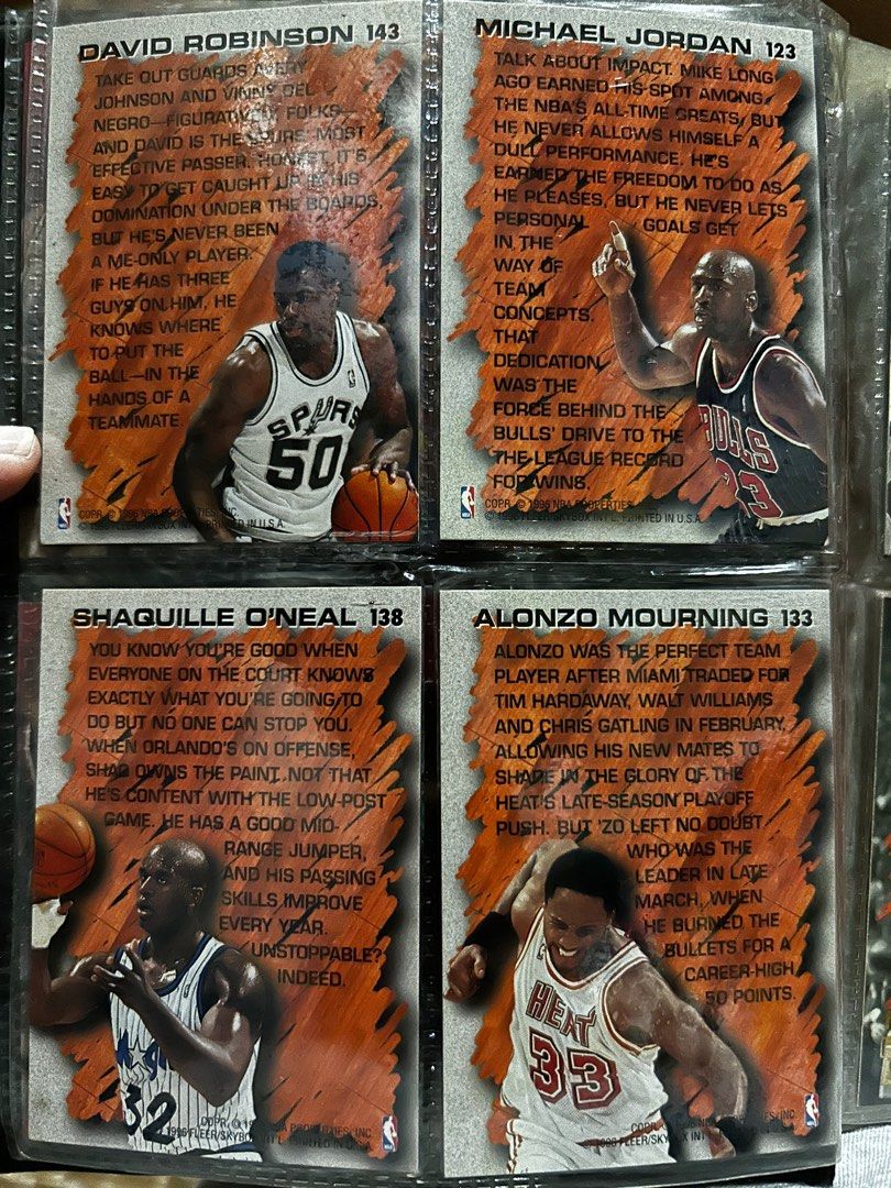 Take all!! NBA cards Fleer 96-97 Michael Jordan hardwood leader David ...