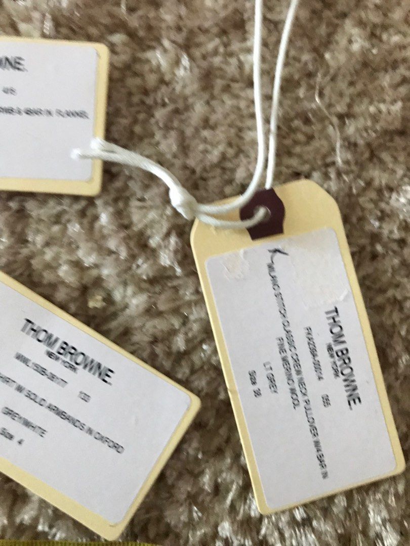 Thom Browne peice tag label card booklet dll auth card new harga satuan ...