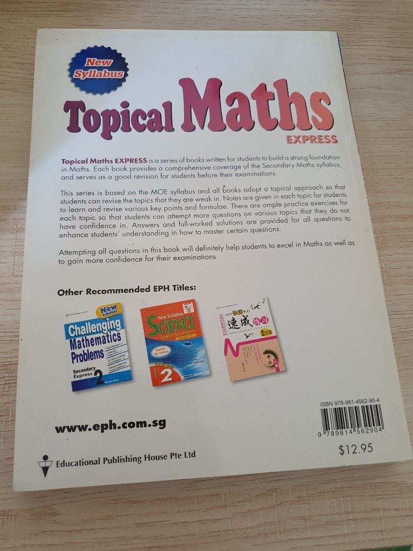 topical maths express maths secondary 2 assessment book, Hobbies & Toys, Books & Magazines ...