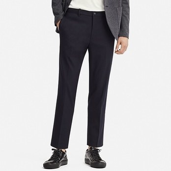 Uniqlo EZY Ankle Pants Black, Men's Fashion, Bottoms, Trousers on Carousell