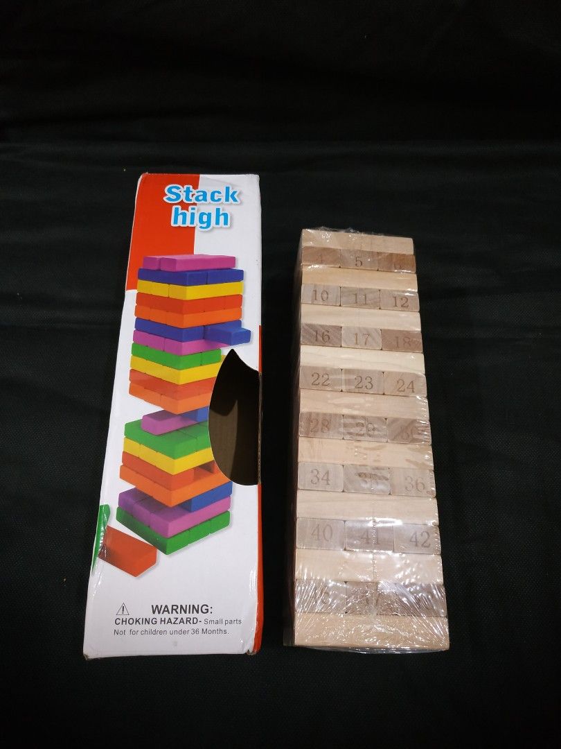 Uno stack high kayu jumbo herkualitas, Toys & Collectibles, Permainan ...