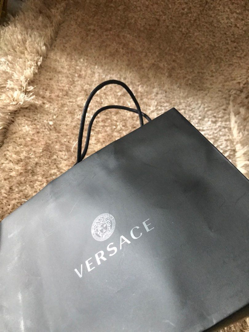 Versace paper bag kantong belanja so black hitam tabal mewah jadiin ...