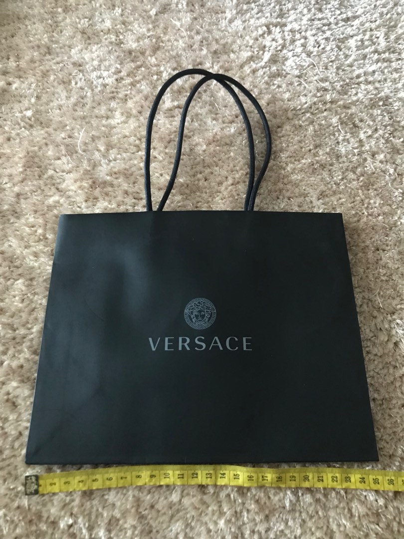Versace paper bag kantong belanja so black hitam tabal mewah jadiin ...