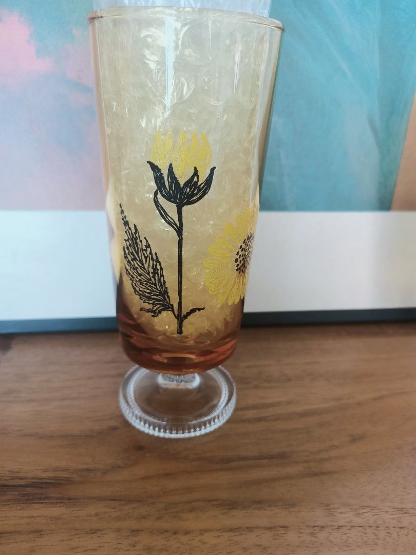 Vintage Aderia Footed Glasses, Hobbies & Toys, Memorabilia & Collectibles, Vintage Collectibles ...