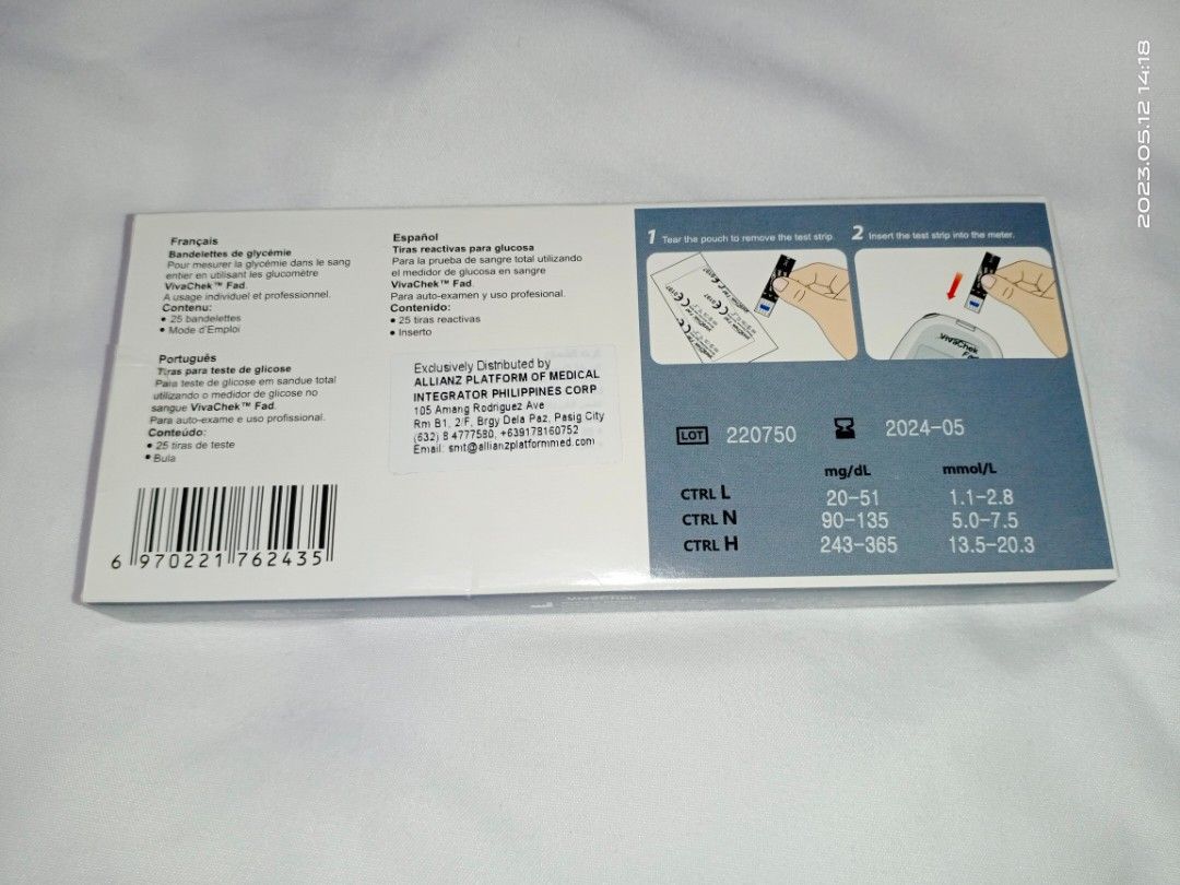 Viva chek blood glucose monitoring system and blood glucose test strips ...