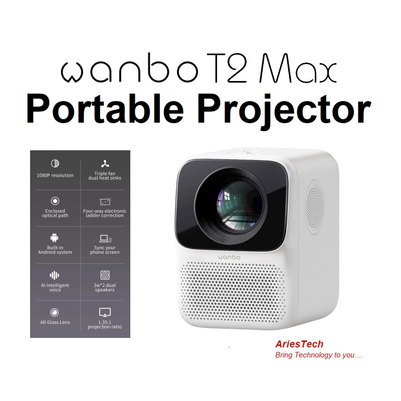 Wanbo T2 Max Portable Projector, TV & Home Appliances, TV ...