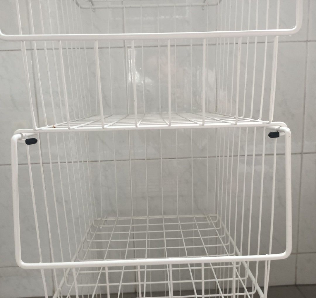 5-tier White Metal Storage Rack, Furniture & Home Living, Furniture ...