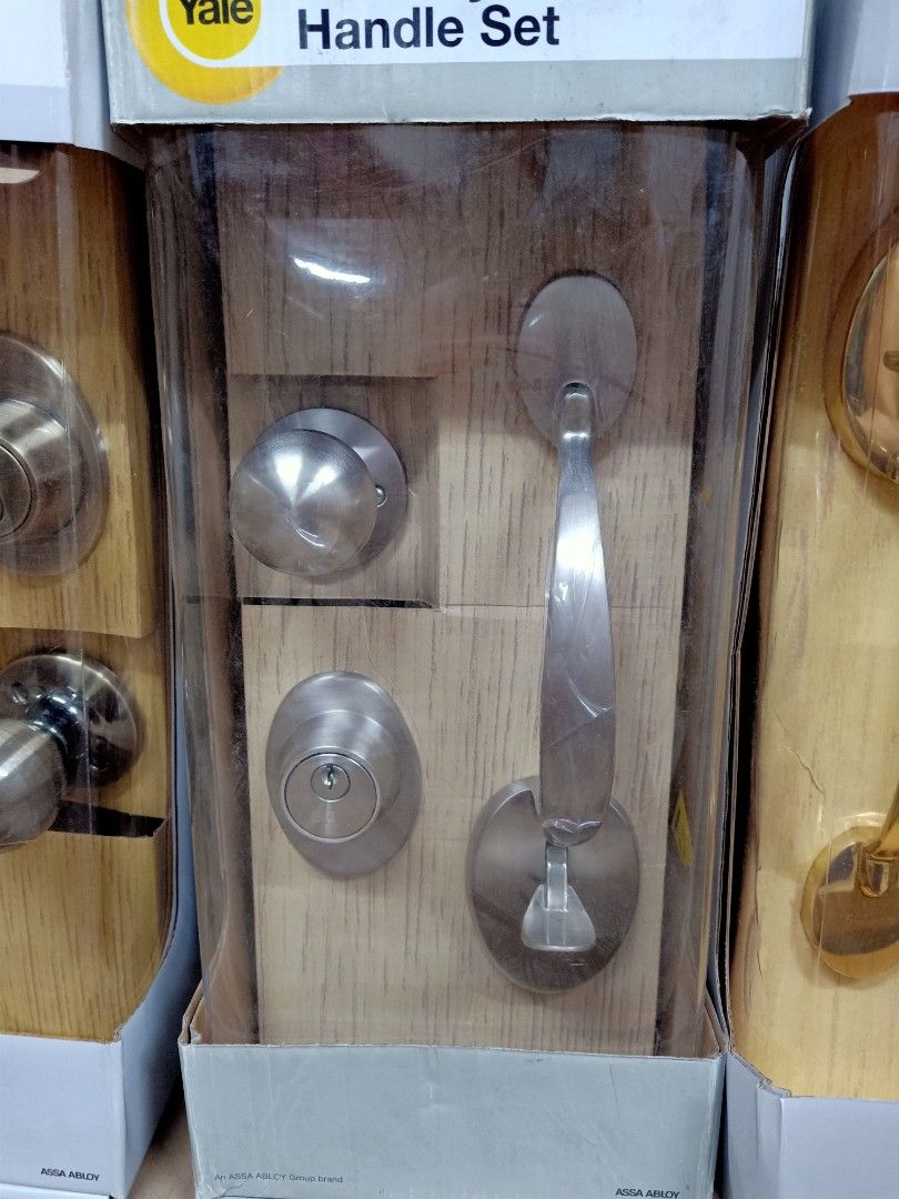 YALE MAIN ENTRANCE HANDLE SET DOOR KNOB AND HANDLE SET ONE SIDE HANDLE ...