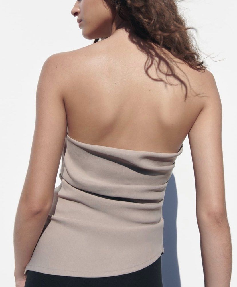 Zara Tube Top, Women's Fashion, Tops, Sleeveless on Carousell