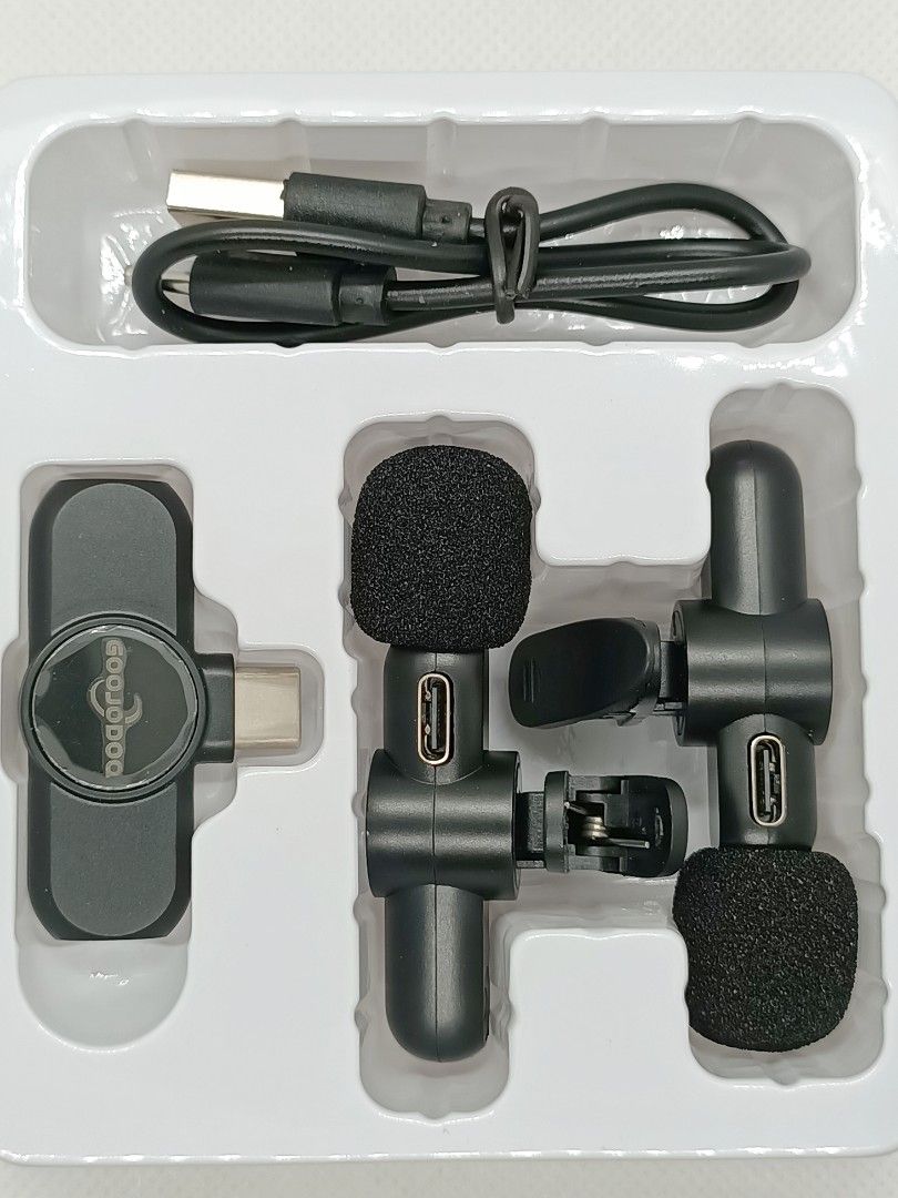 2 DUAL WIRELESS MICROPHONES FOR SMARTPHONE TYPE C EASY TO USE, Audio ...