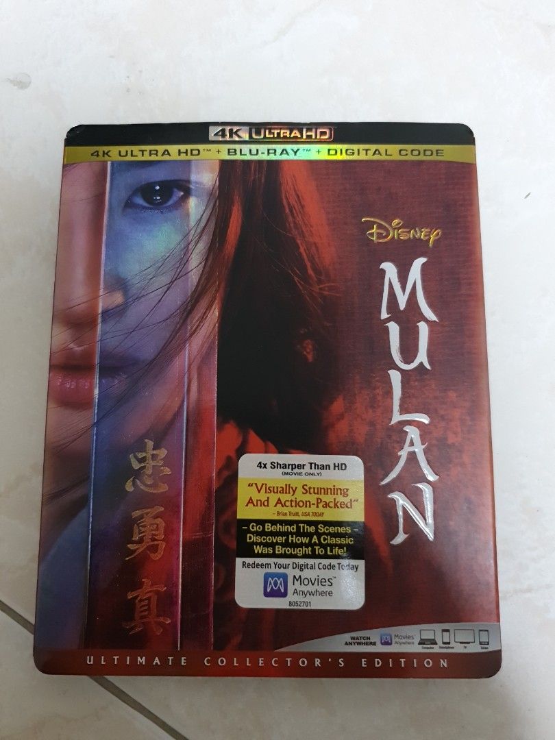 4K Bluray / Blu Ray : Mulan, Hobbies & Toys, Music & Media, CDs & DVDs on Carousell