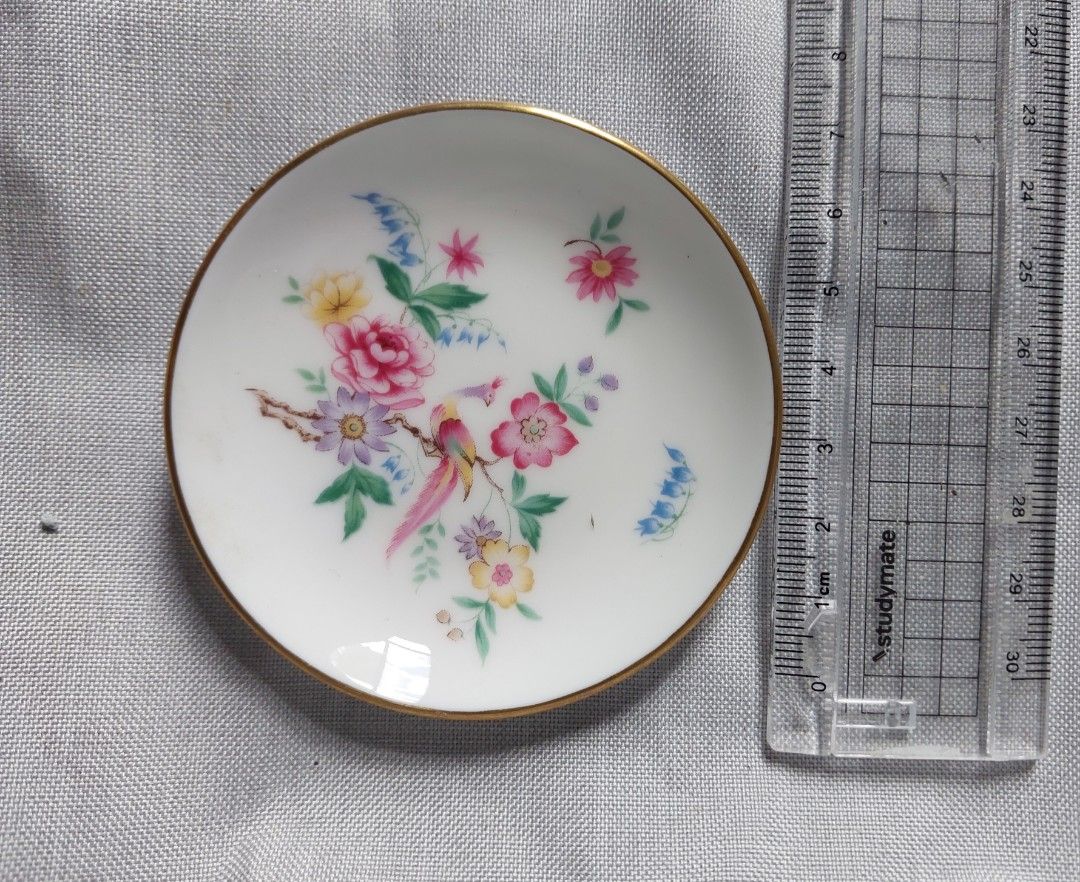 4x miniature porcelain plates (Royal Doulton, Crown Staffordshire ...
