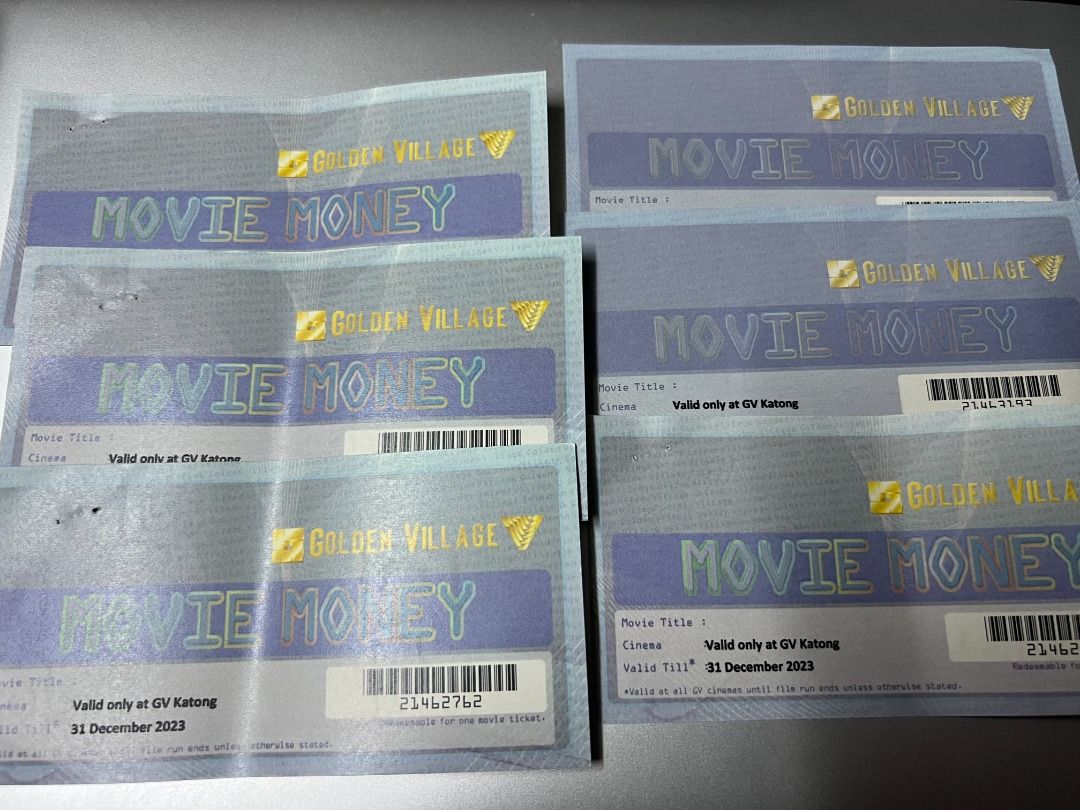 6 GV GOLDEN VILLAGE MOVIE VOUCHERS TO LET GO!! EXPIRES 31 DEC 2023, TO ...