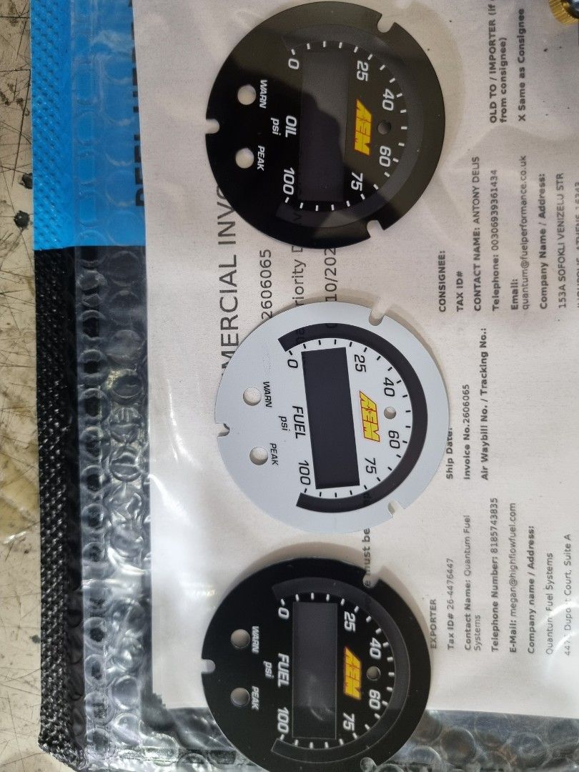 AEM Air fuel gauge bezel/face, Car Accessories, Accessories on Carousell