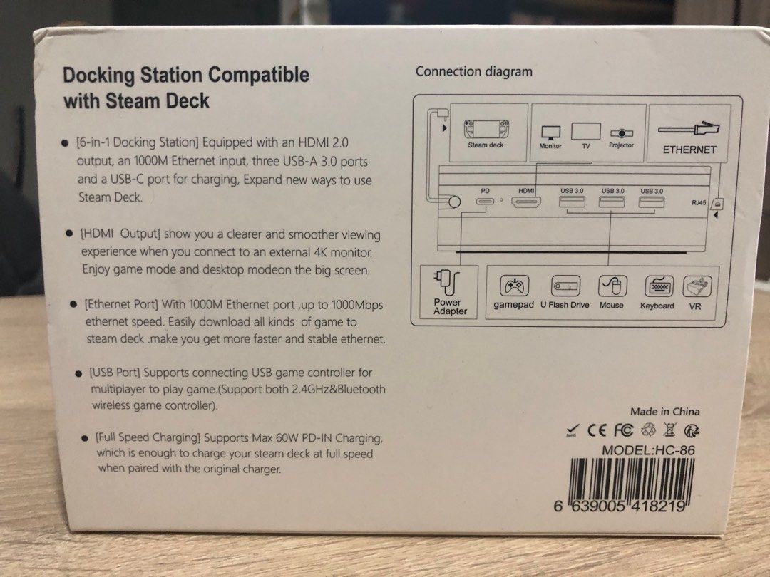 Airsky steam deck dock, Video Gaming, Gaming Accessories, Cables & Chargers on Carousell