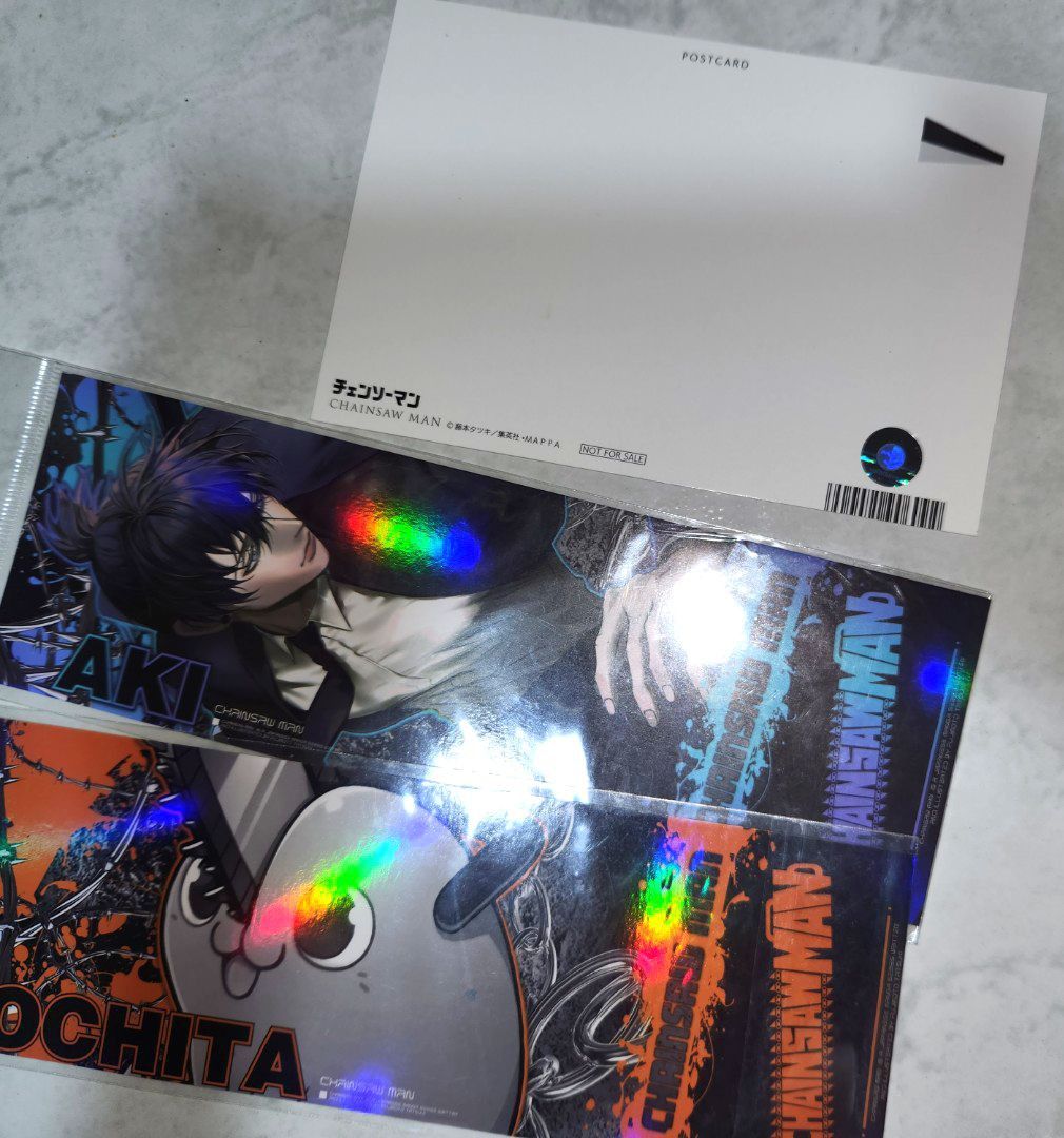 Aki pochita holo print SET chainsaw man csm makima postcard, Hobbies ...