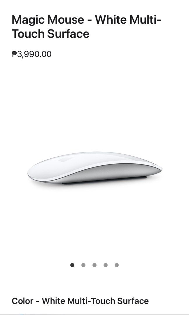 (Repriced) Apple Magic Mouse 2 - White Multi-Touch Surface, Computers & Tech, Parts ...