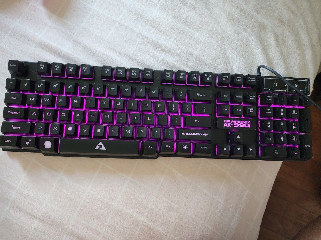 Armaggeddon Kalashnikov AK-990i gaming keyboard, Computers & Tech ...