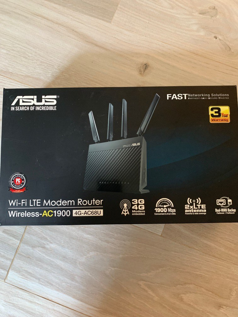 Asus 4G-AC68U Router, 電腦＆科技, 電腦周邊及配件, Wifi及上網相關產品 - Carousell