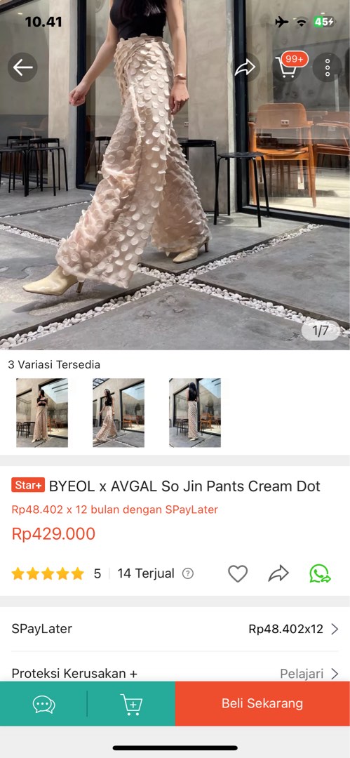 avgal x byeol pants dot, Fesyen Wanita, Pakaian Wanita, Bawahan di Carousell