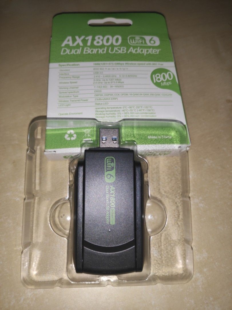 AX1800 USB WiFi6 Adapter RTL8832AU, Computers & Tech, Parts ...