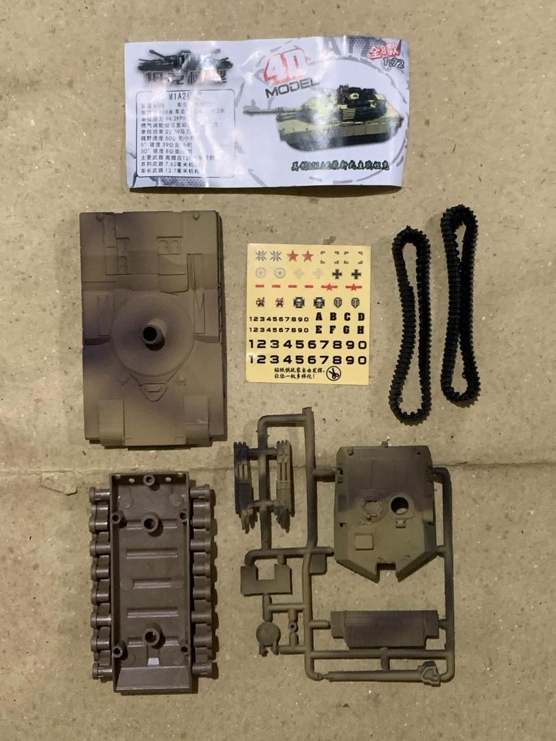 BATTLE TANKR 1/72 Scale M1-A2 & T72-M1 FULLY PAINTED SNAP TOGETHER ...