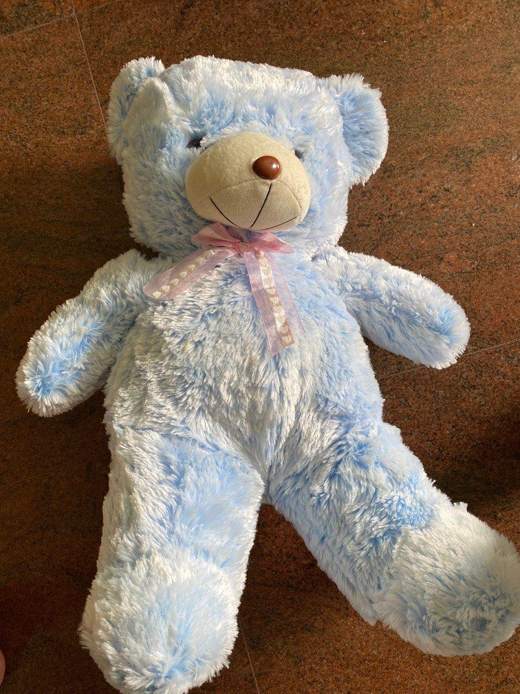 Big blue bear soft plushie, Hobbies & Toys, Toys & Games on Carousell