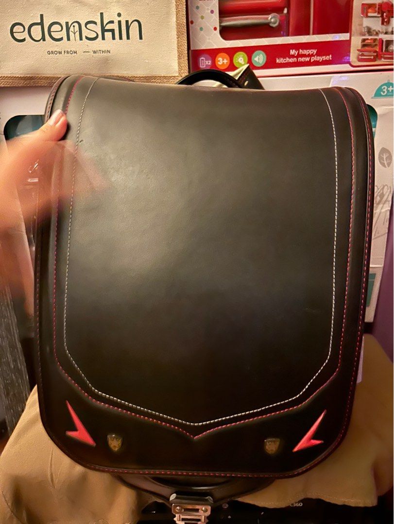 Black Japanese Randoseru School Travel Backpack, Men's Fashion, Bags ...