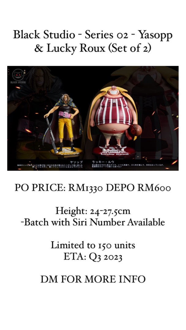 Black Studio - Yasopp & Lucky Roux (Set of 2), Hobbies & Toys, Toys ...