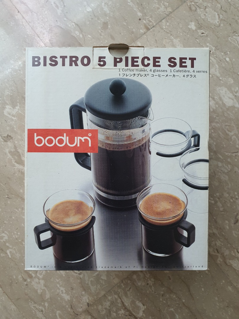 Bodum Bistro 5 piece coffee set, Furniture & Home Living, Kitchenware & Tableware, Coffee & Tea ...