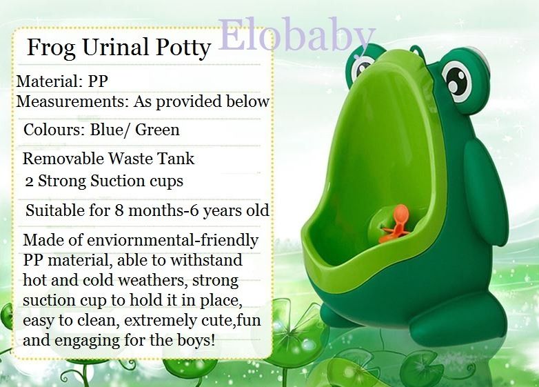 Boys Urinal Potty- Kids Potty- Frog Potty With Swirling Target - Cute ...