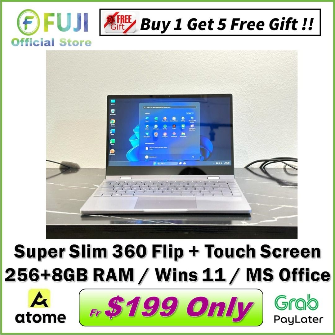 Brand New 360 Flip Touch Screen Laptop - 8GB RAM - 256GB SSD - Fast ...