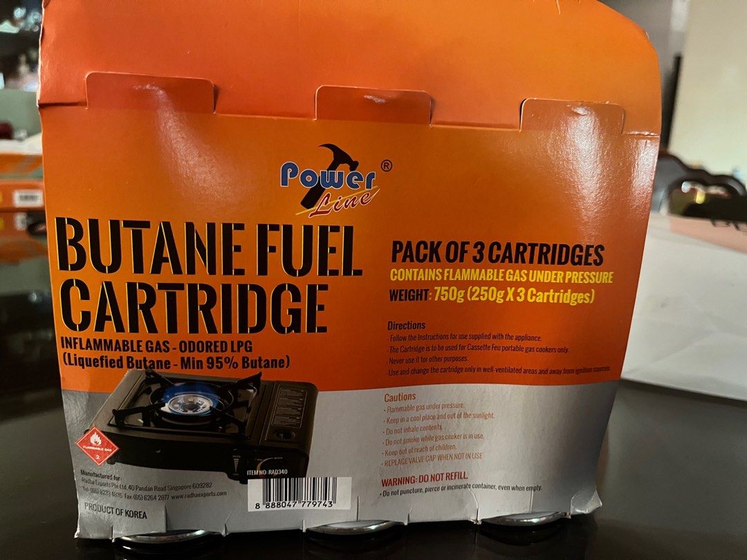 Butane Fuel Cartridge (Power Line) for Hotpot,Mookata stove, TV & Home ...