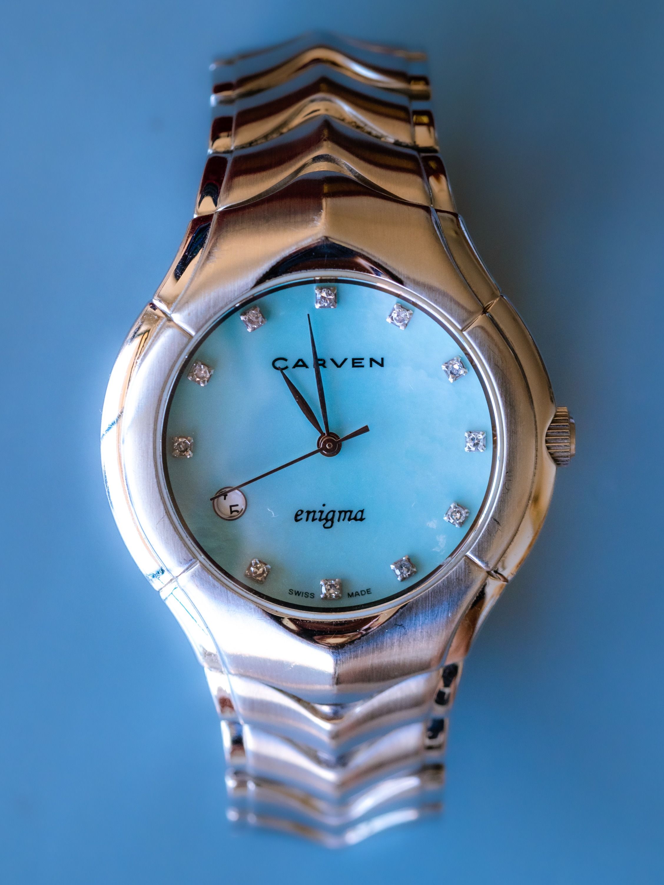 CARVEN 728 Series Men - Mother of Pearl Dial and Sapphire Crystal Face ...