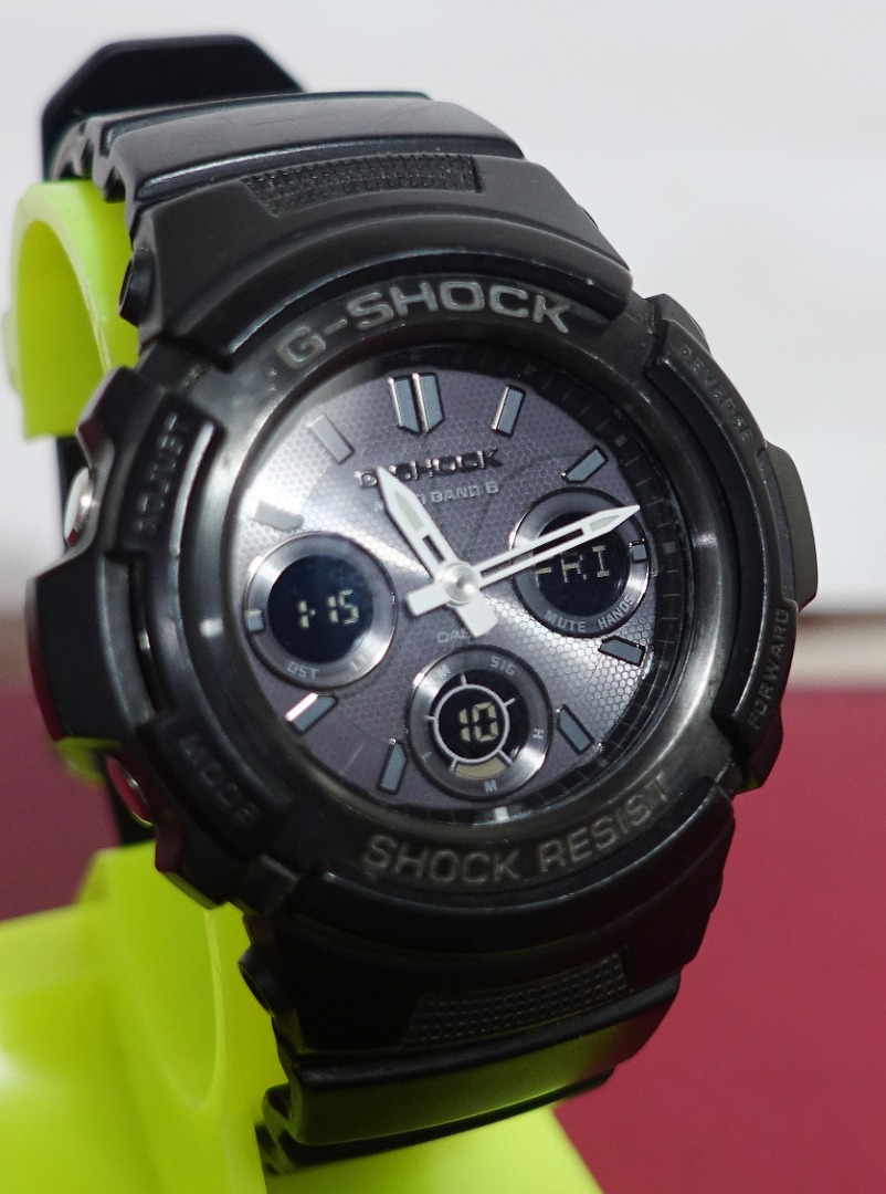CASIO 卡西歐 G-SHOCK AWGM100B-1A 雙顯錶, 他的時尚, 手錶及配件, 手錶在旋轉拍賣