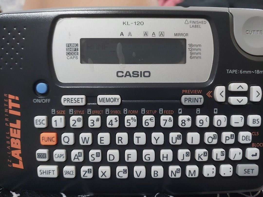 Casio Ez label printer KL-120, Computers & Tech, Printers, Scanners ...