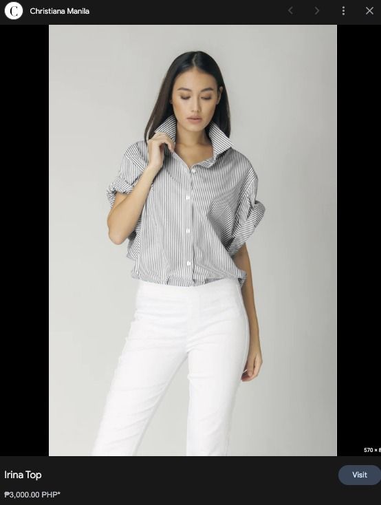 Christiana manila Irina Top, Women's Fashion, Tops, Blouses on Carousell