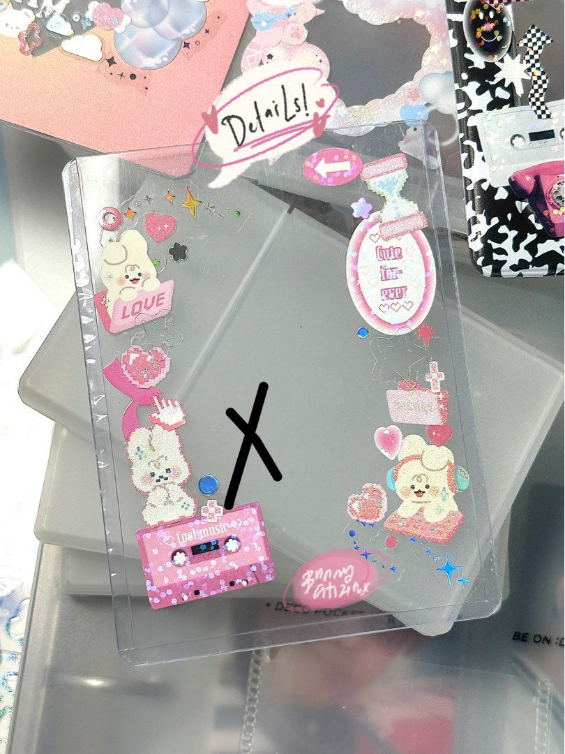 [CLEAR SALE] WTS toploader deco with korean sticker daiso korea ...