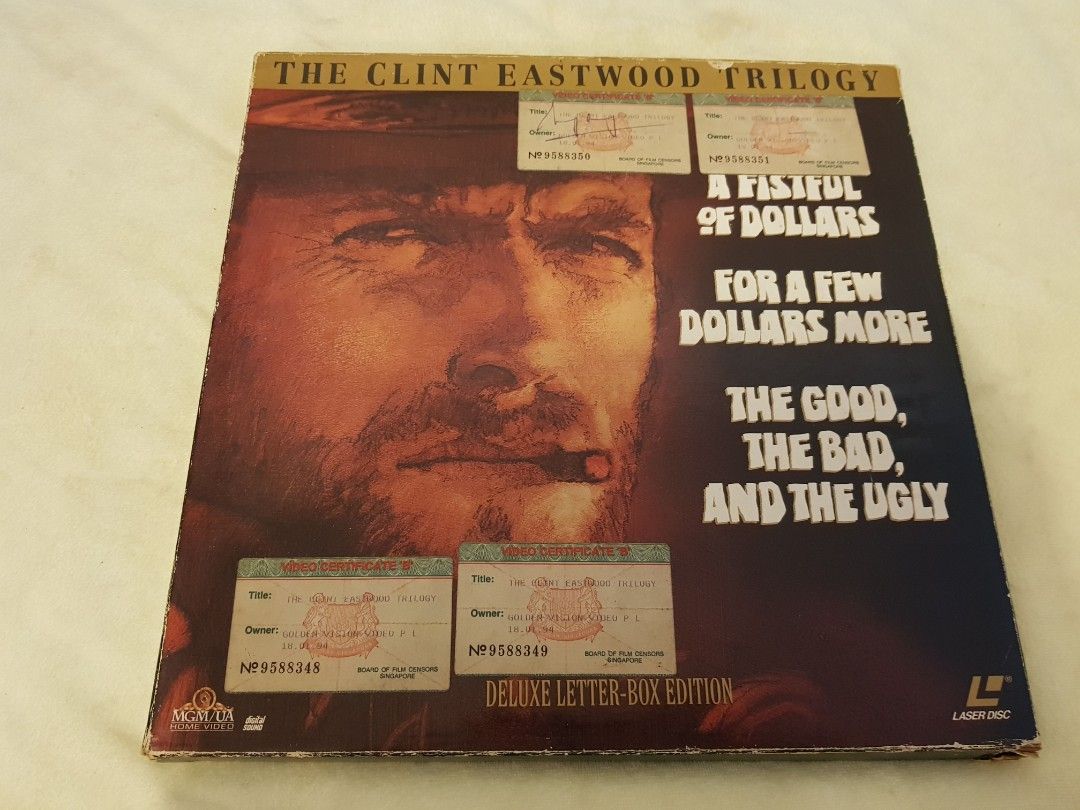 Clint Eastwood Trilogy 1960s Cult Western Laserdisc LD Boxset .. The ...