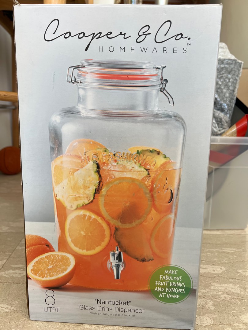 Cooper & Co 8L Water Glass Drink Dispenser, Furniture & Home Living ...