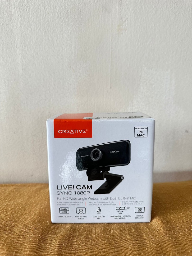 Creative (WIDE ANGLE) webcam 1080p with built in mic, Computers & Tech ...