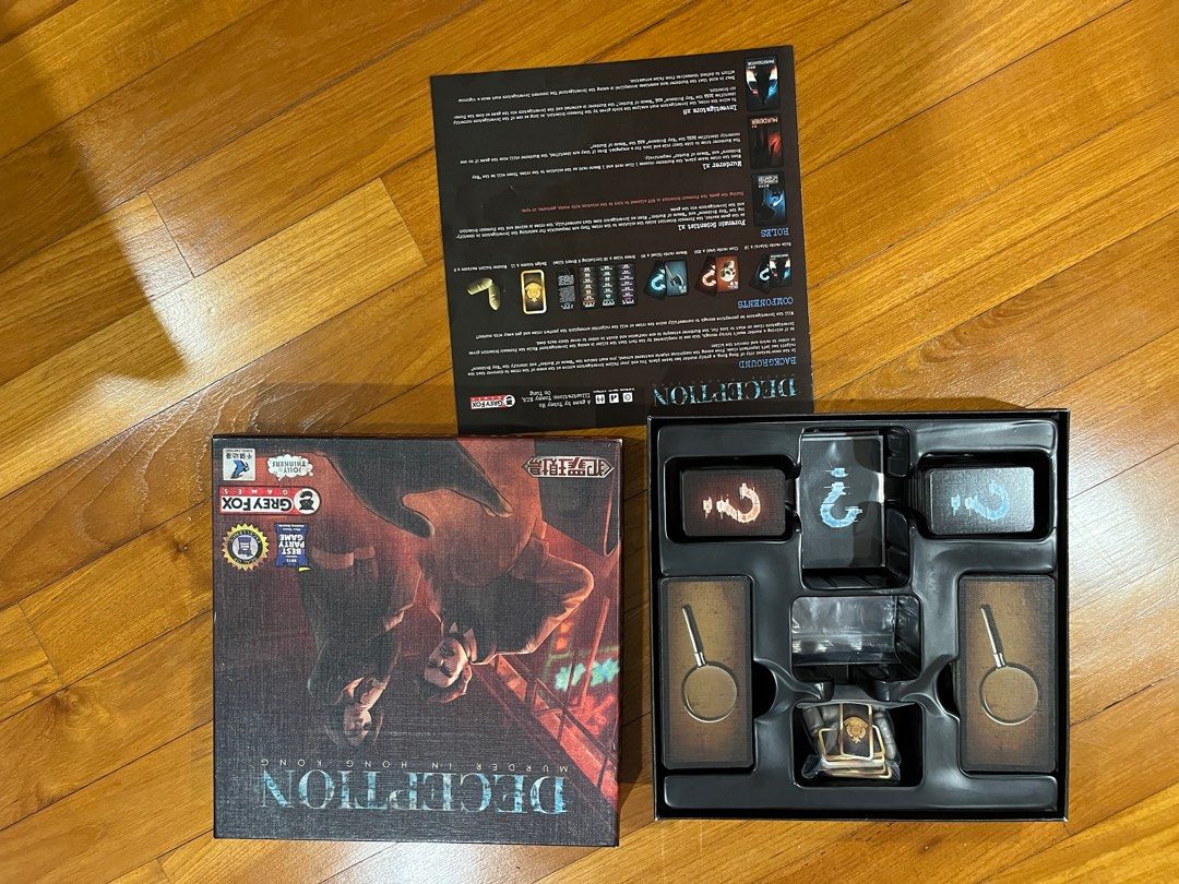 Deception Murder in Hong Kong boardgame board game, Hobbies & Toys ...