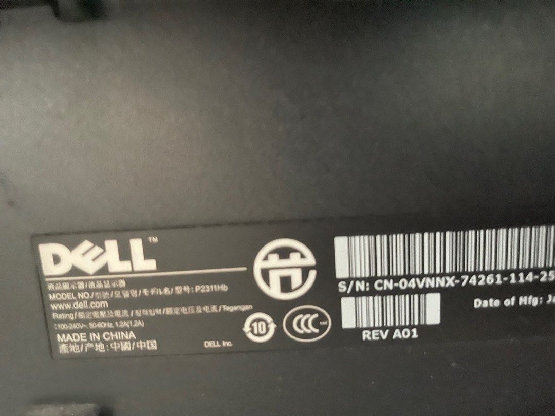 Dell Monitor -height adjustable, Computers & Tech, Parts & Accessories ...