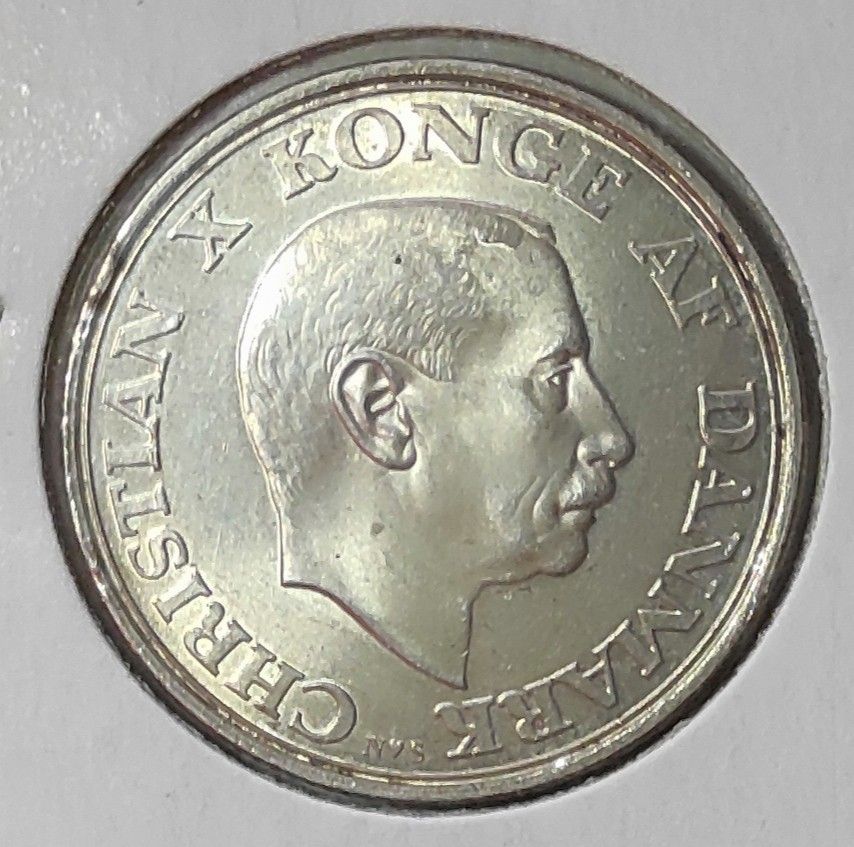 Denmark 1945 unused silver 2 kroner commemorative old coin ww2 wwii ...