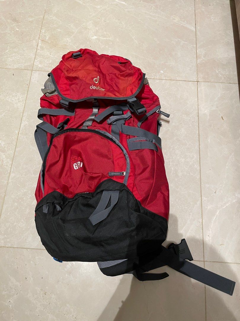 Deuter 35 + 10 L backpack (red), Men's Fashion, Bags, Backpacks on ...