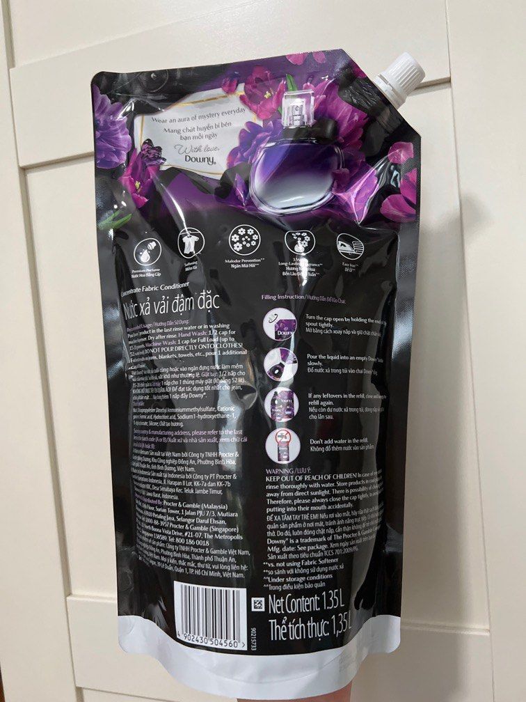 Downy Premium Parfum Mystique 1.3L (Fabric Softener), Furniture & Home ...