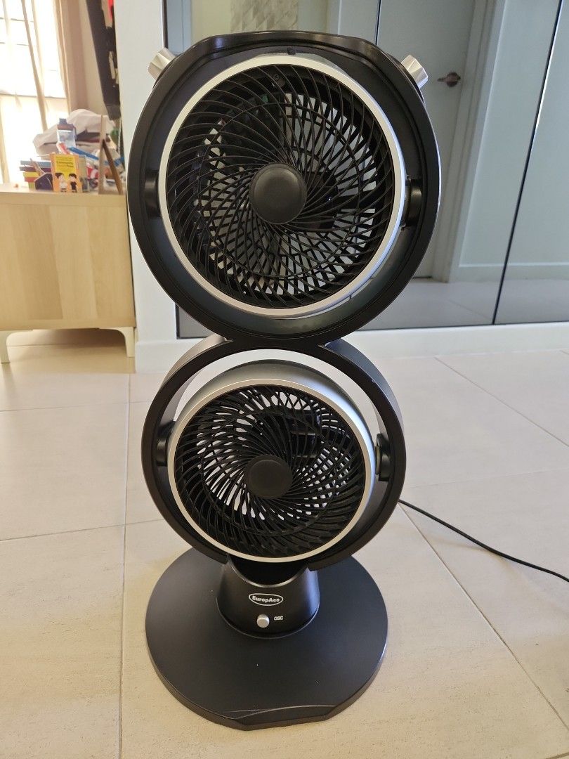 EuropAce Dual Turbo Oscillating Fan, Furniture & Home Living, Lighting ...